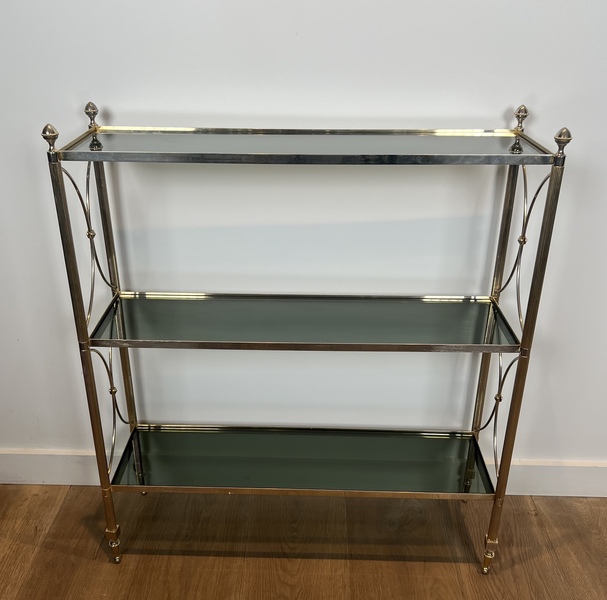 Neoclassical Style Shelf In Silver Metal Attributed To Maison Jansen ...