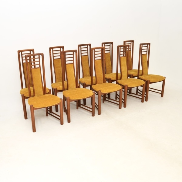 Set Of Ten Danish Vintage Teak Dining Chairs | Vinterior