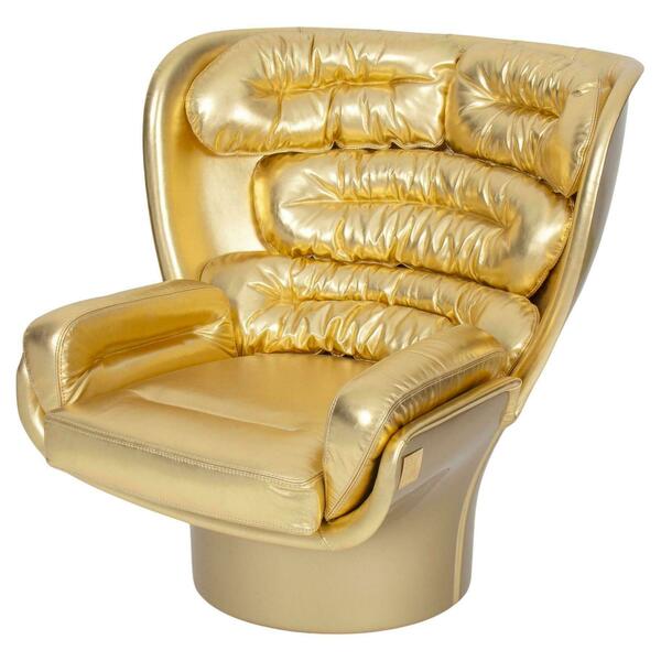 Golden Limited Edition Elda Chair By Joe Colombo For Longhi Italy No. 8 ...