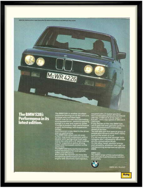 Framed Bmw Advert, 1980s, Vintage | Vinterior
