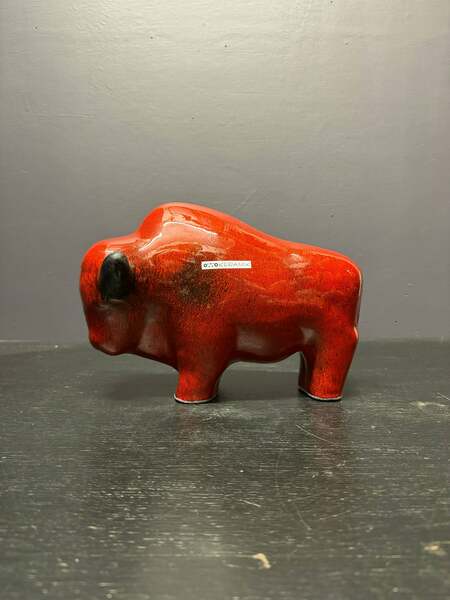 Otto Keramik Large Ceramic Bison West German Pottery Fat Lava | Otto ...