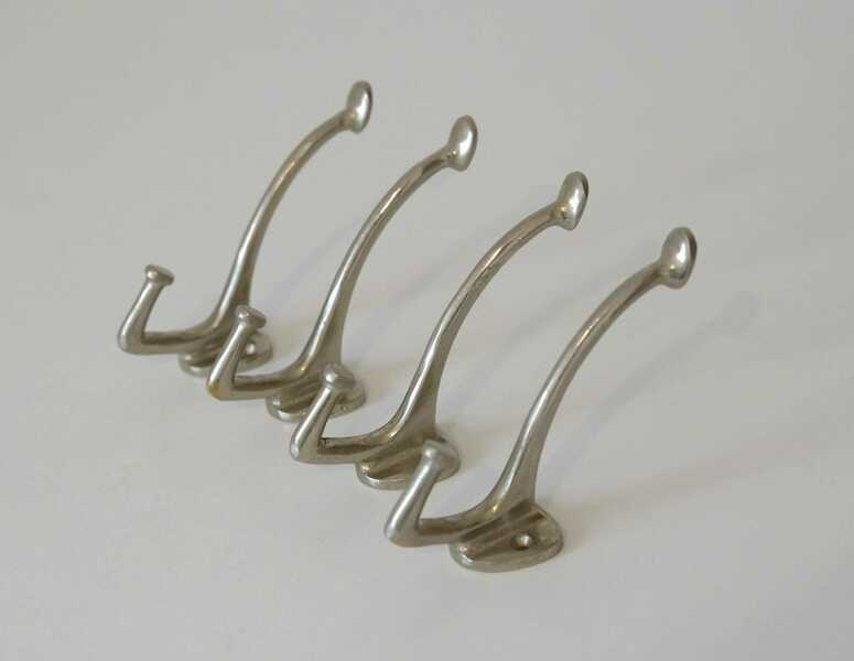 Set Of 4 / Art Deco / Antique Metal Hangers / Coat Rack / Elegant Wall ...