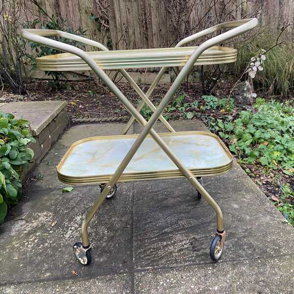 Fantastic Folding Retro 1970s Drinks Trolley, Cake Trolley, Cocktail ...