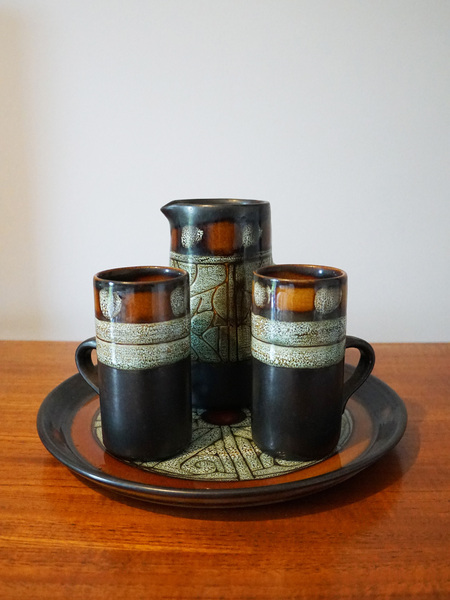 1960s Celtic Pottery Coffee Set From Newlyn, Cornwall | Vinterior