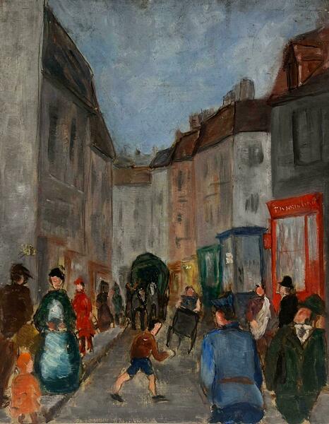 Simone Forgemid 20th Century French Post Impressionist Oil Busy French ...