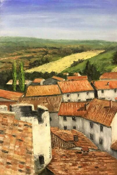 Louis Del Bianco (B.1925signed French Impressionist Oil View Over ...