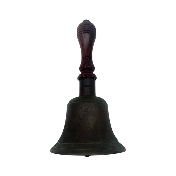 Antique Hand Bell Home Decor Campanology Treen Handle | Vinterior