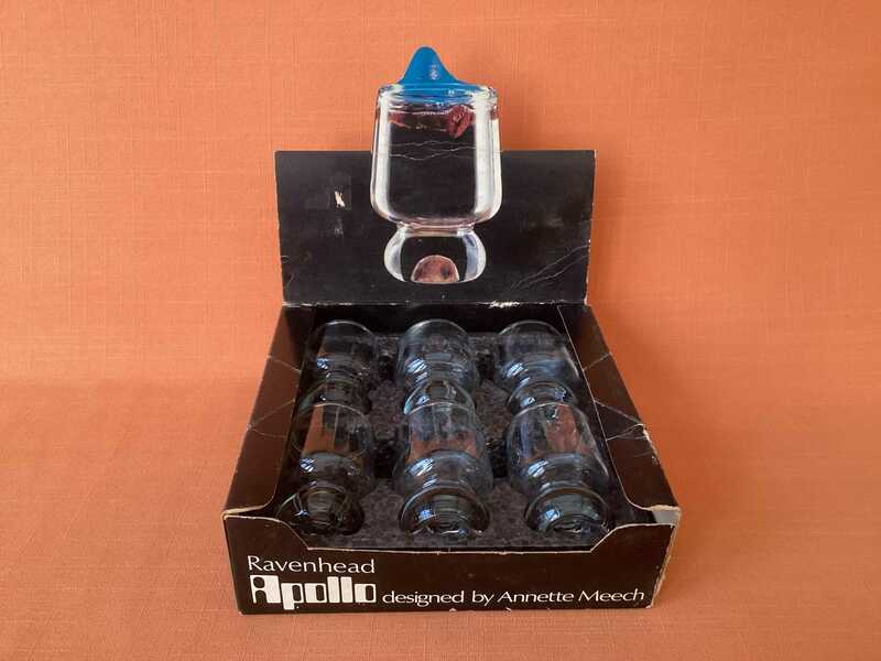 Ravenhead Apollo Schnapps/Port/Sherry Glasses In Original 1970s ...