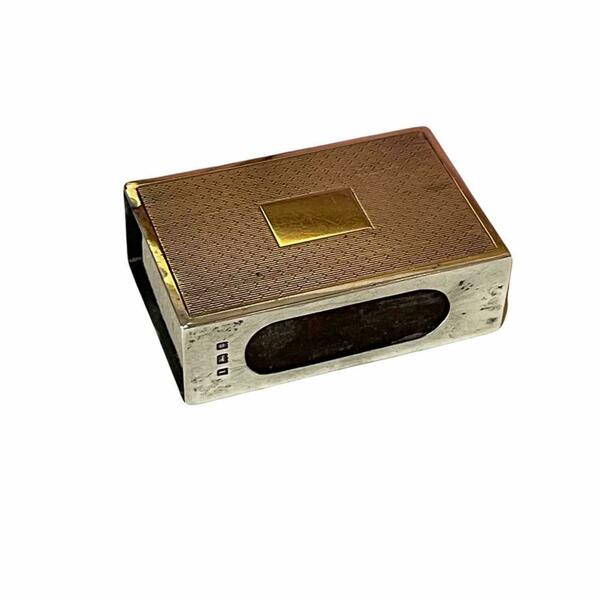Art Deco Engine Turned Silver Matchbox Case | Vinterior