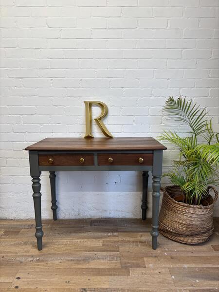 Vintage Console Table Painted Grey | Vinterior