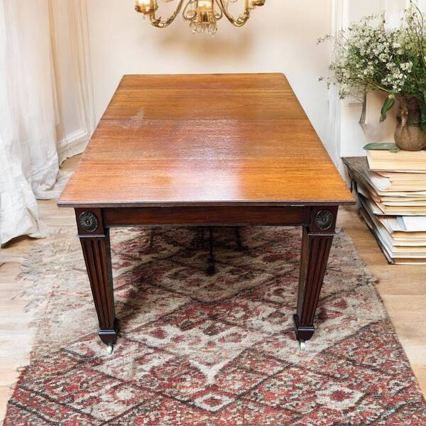 Antique Edwardian Mahogany Dining Table / 1900 1910 / Seats 4 8 | Vinterior