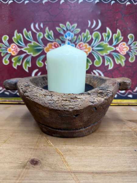 Rustic Wooden Candle Holder / Church Candle Stand / Reclaimed Farmhouse ...