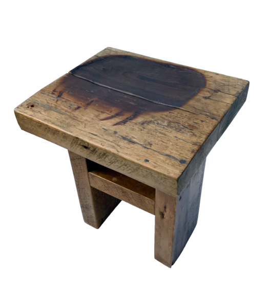 Vintage Brutalic Design Arts & Crafts Pine Solid Wood Side Table 20th ...
