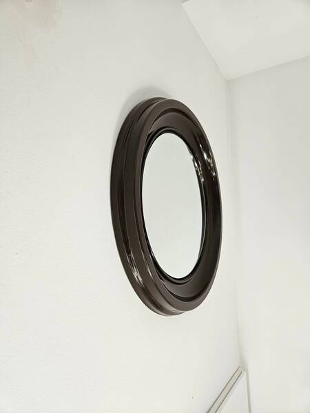 Retro Mirror, Plastic Frame, Brown Mirror, Plastic Mirror, Mid Century ...