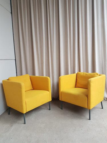 Vtg Mid Century Style Pair Of Set 2 Ikea Ekerö Chairs Scandi Danish ...