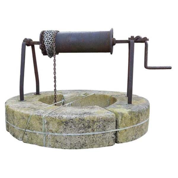 19th Century Antique Water Well Made Out Of French Limestone | Vinterior