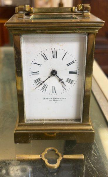 Victorian Mappin Brothers Brass Carriage Clock As Found (Working Order ...