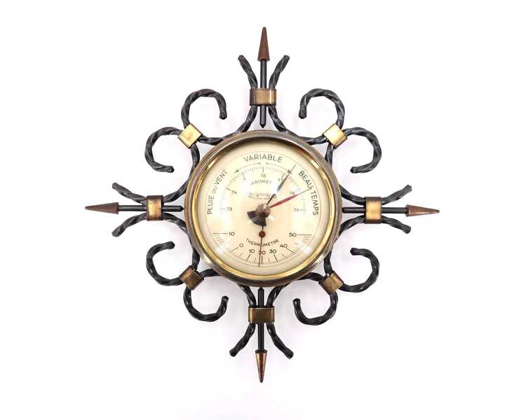 French Wall Mercier Barometer And Thermometer, 1950s / Garden, Weather ...