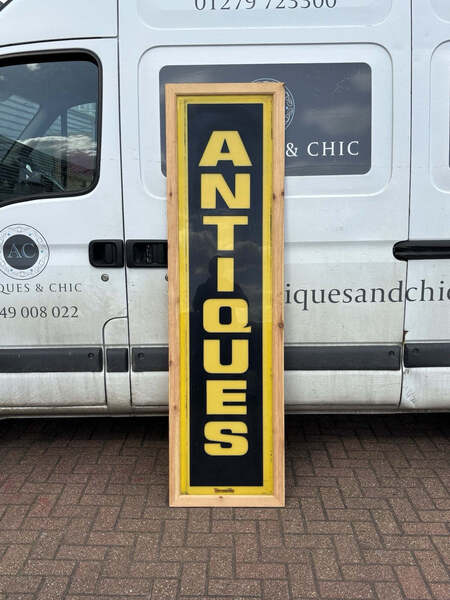 Huge Old Antique Shop Sign. From An Old London Antique Warehouse ...