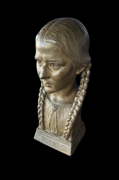 Art Deco Bronze Sculpture Entitled ‘Patience’ By Elsie March | Vinterior