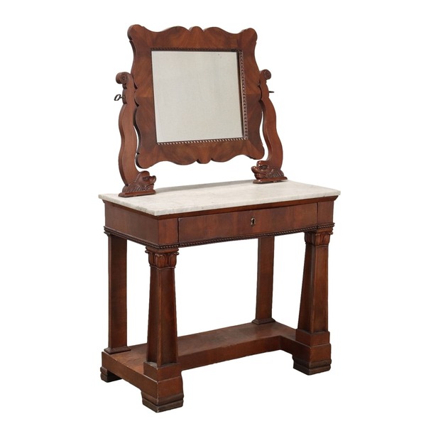 Antique Louis Philippe Vanity Table Mahogany Italy XIX Century | Louis ...