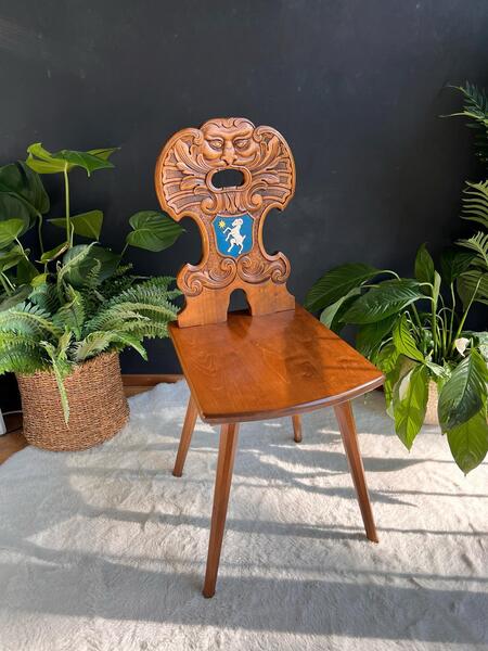 Vintage Original Swiss Mountain Chair, Alpine Chair, Mountain Chalet ...