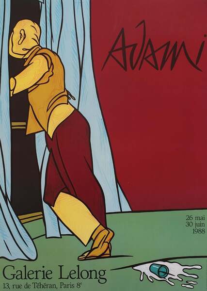 1988 Adami Exhibition Galerie Lelong Original Vintage Poster | Vinterior
