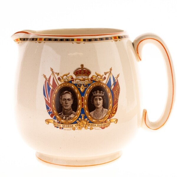 Antique King George V & Queen Elizabeth Coronation Porcelain Ceramic ...