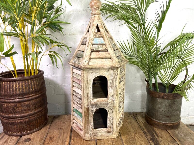 Vintage Reclaimed Wooden Dovecote Birdhouse Nest Box | Vinterior
