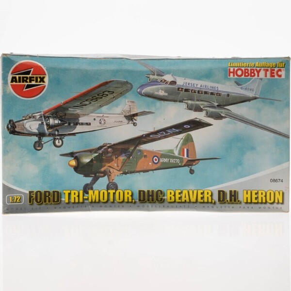 1:72 Scale Airfix Model 3x Aircraft Set – Ford Tri Motor, Dhc Beaver ...