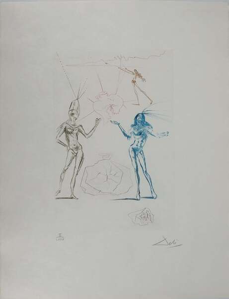 Salvador Dalí­The Lovers Condemned Original Etching Handsigned (Field ...