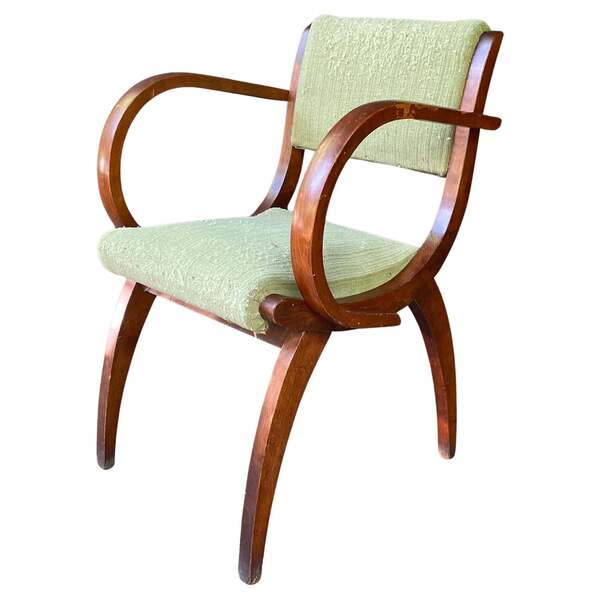 1930s Antique French Art Deco Armchair, Signed Peri Alonz | Vinterior