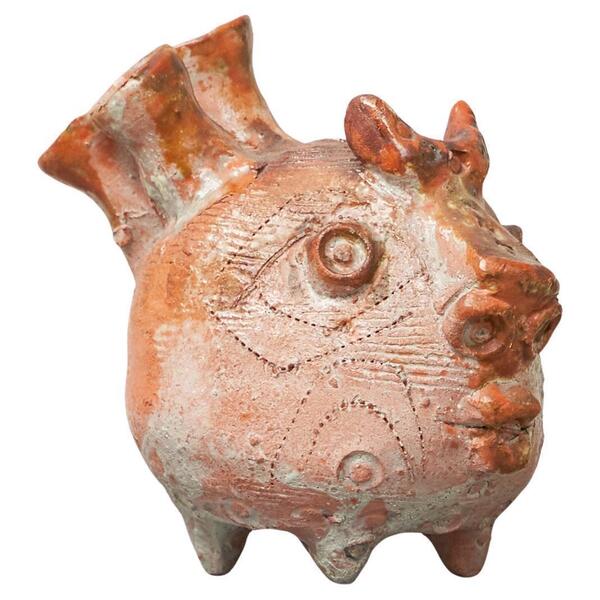 Zoomorphic Mid Century Studio Pottery Phantasy Animal 1960s | Vinterior
