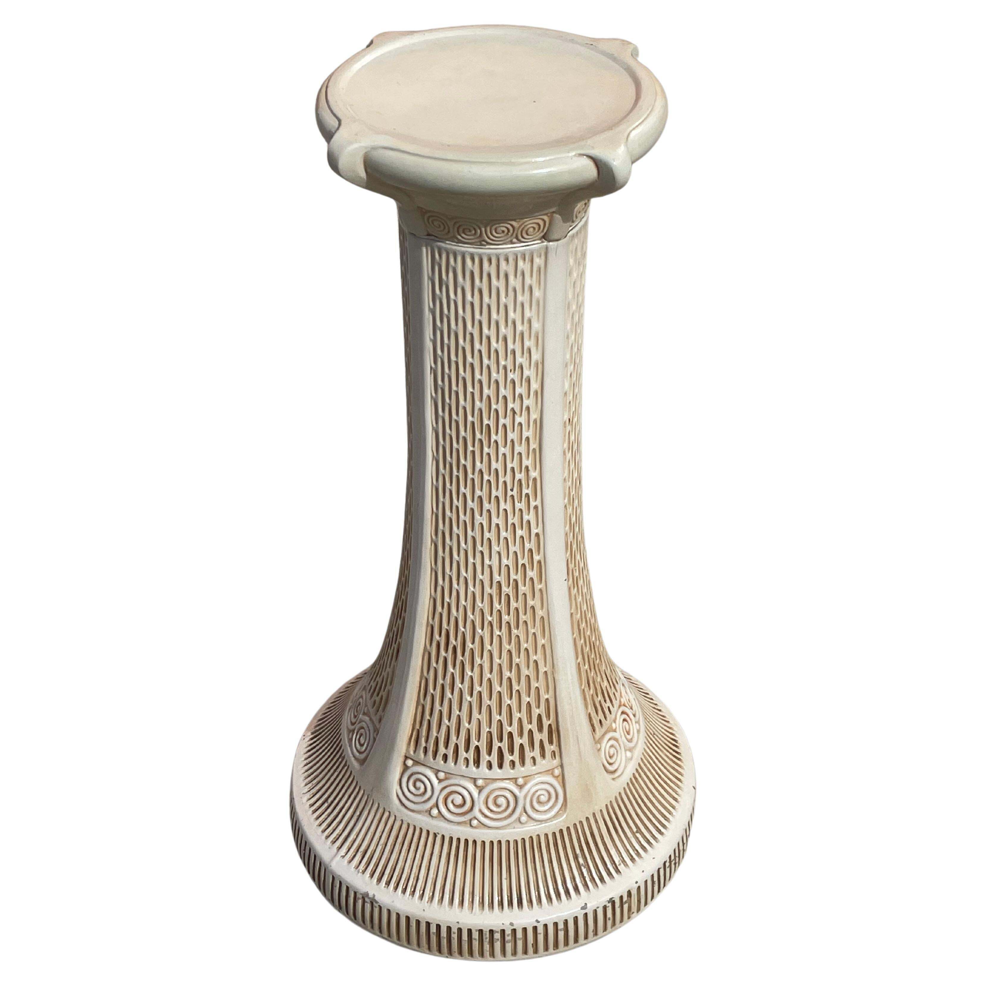 Ceramic Pedestal Plant Stand