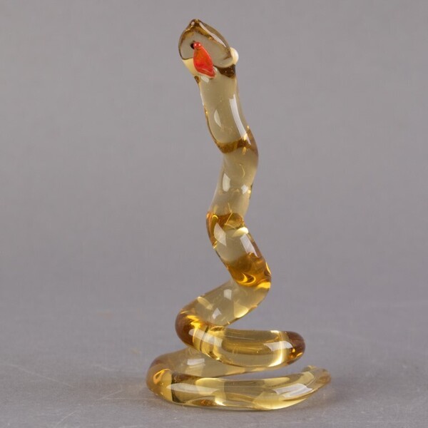 Murano Hand Blown Venetian Italian Glass Snake Sculpture | Vinterior