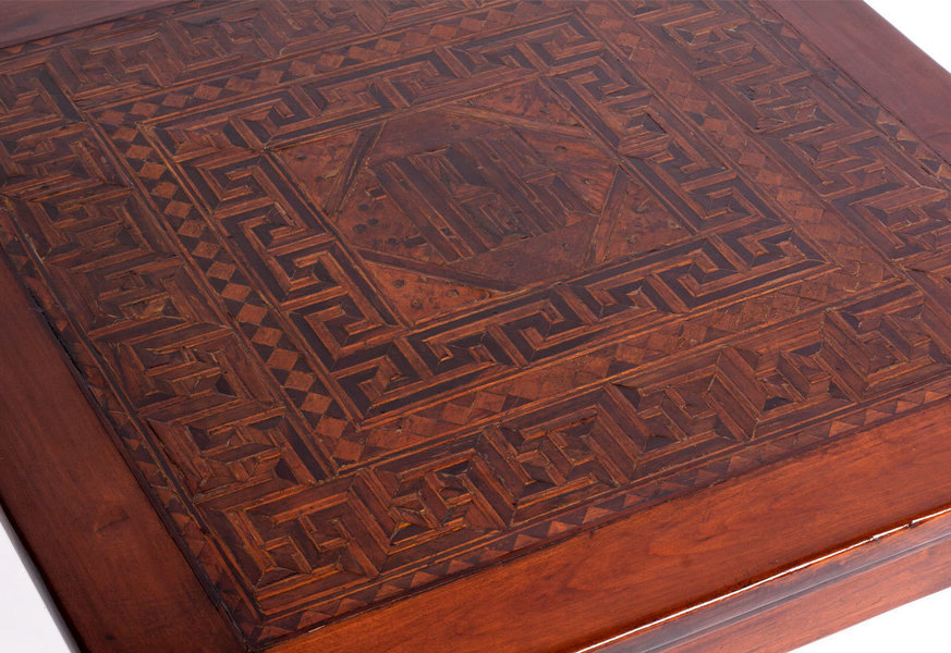 A Mongolian, Early 19th Century Low Square K'ang Table | Vinterior