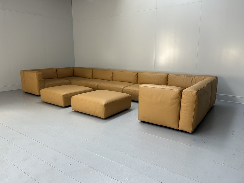 Cassina “271 Mex Cube” 10 Seat Sectional Sofa – In “Cat Z” Brown ...
