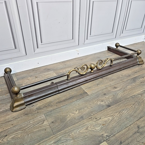 Antique Extending Fireplace Fender Kerb Hearth Fire Side Art Nouveau ...