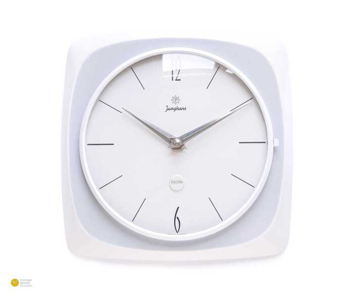 1950s Junghans Mid Century Ceramic Wall Clock Modernism Bauhaus Mcm ...