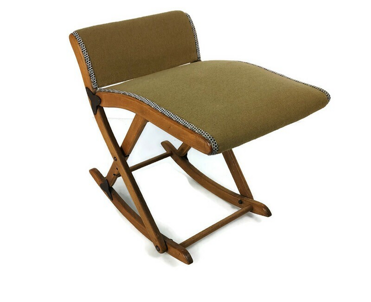 Foldable Special Adjustable Rocking Foot Stool Rest Ottoman Wood Green ...