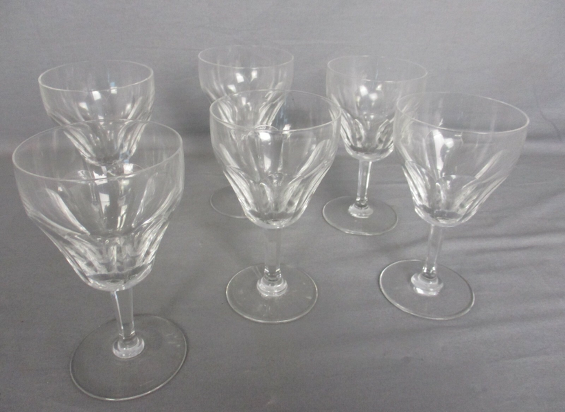 Set Of 6 Crystal Glasses Val St Lambert Clear Tilly Wine Roemer Vsl Htf ...