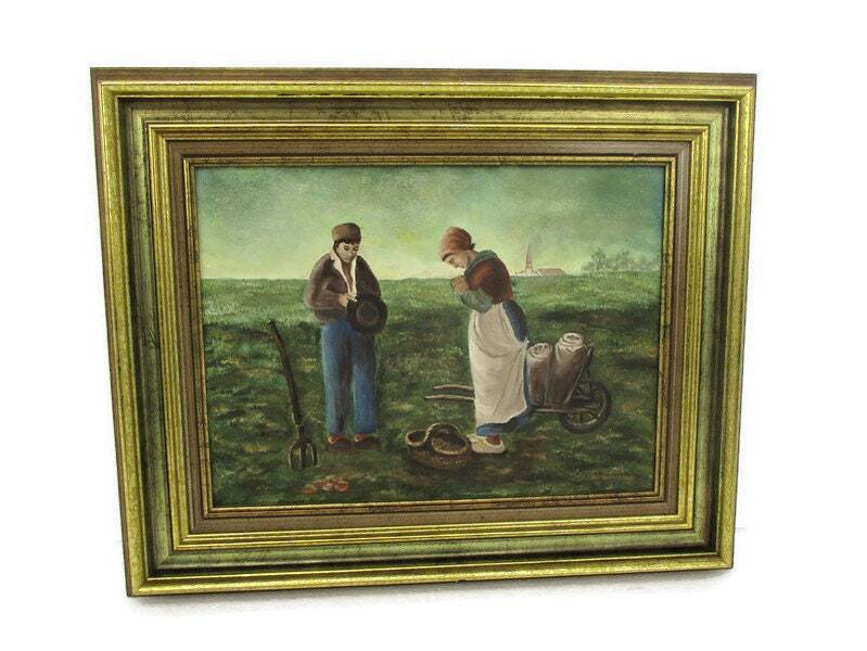 Painting The Angelus After Jean Francois Millet Ave Maria Praying ...
