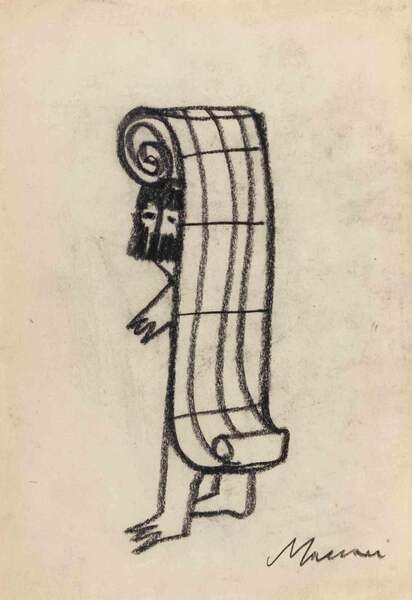 Mino Maccarithe Music Man Drawing By Mino Maccari 1960s1960s | Vinterior