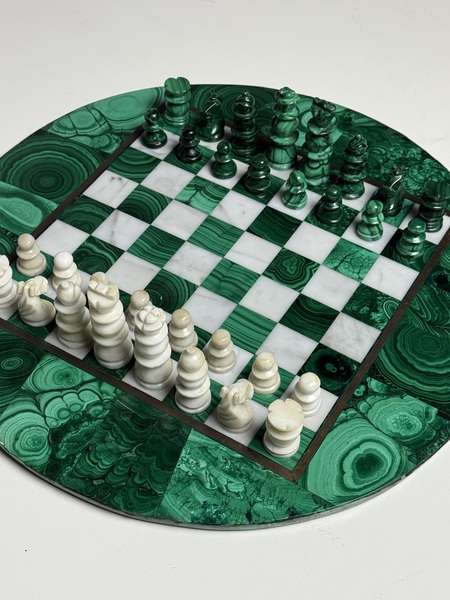 Malachite Chess Set 1960 Congo | Vinterior