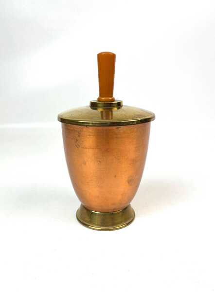 Rare Art Deco Bauhaus Copper Brass Bakelite Knob Cigarette Dispenser ...