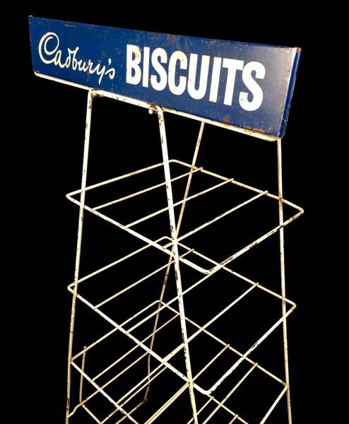 Antique Advertising Cadbury's Biscuit Shop Display Stand Chocolate Rack ...