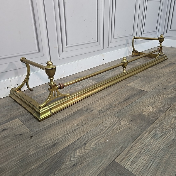 Antique Victorian Fireplace Fender Kerb Hearth Fire Side Brass Art ...