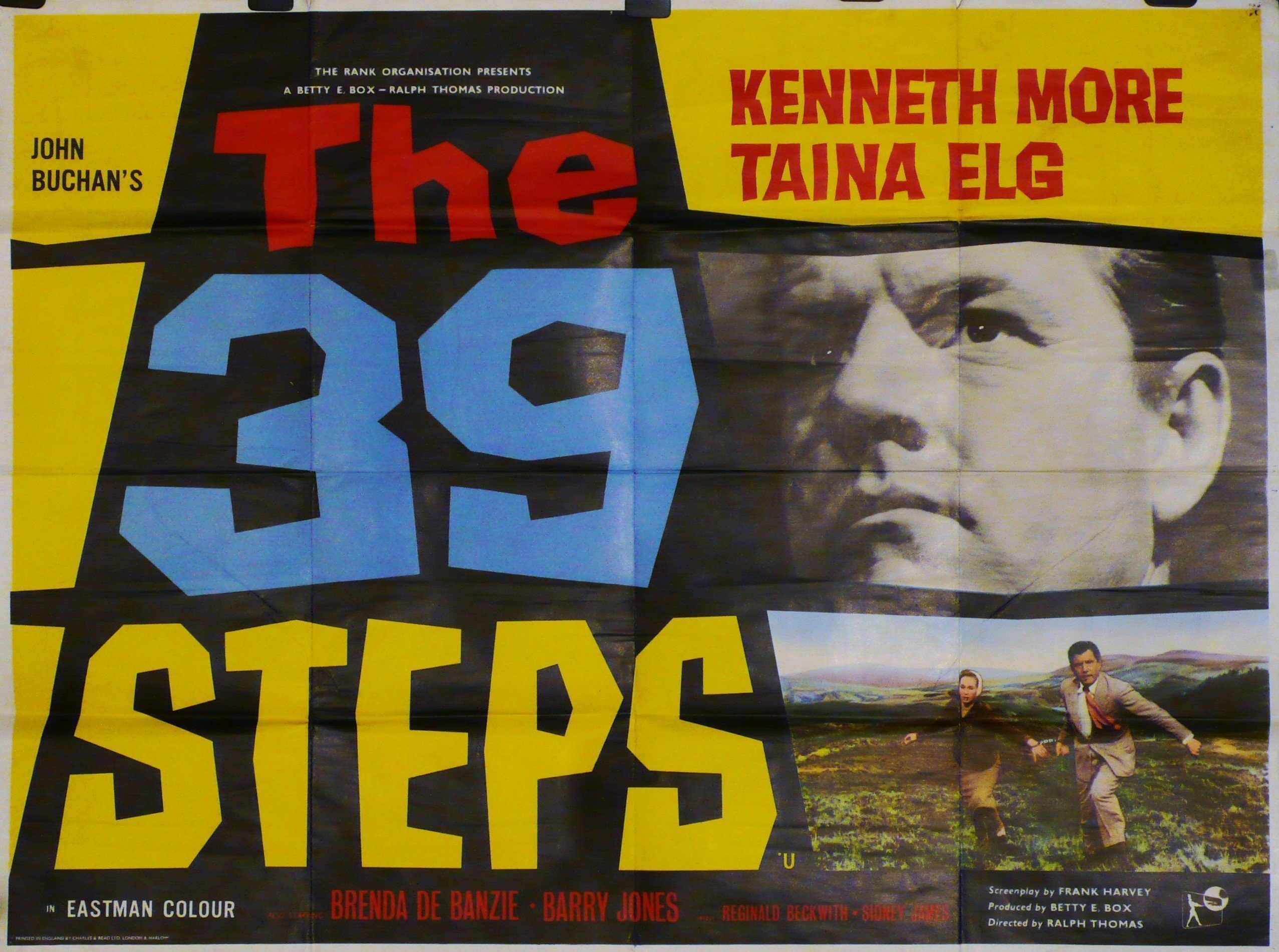 The 39 Steps Original Uk Movie Poster Kenneth More | Vinterior