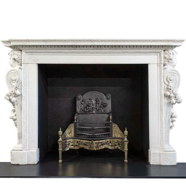 18th Century English Baroque Marble Fireplace | Appuldurcombe House ...