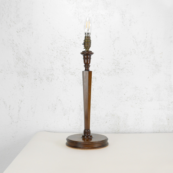Antique Art Deco Hexagonal Wooden Table Lamp Light 1930s Vintage ...
